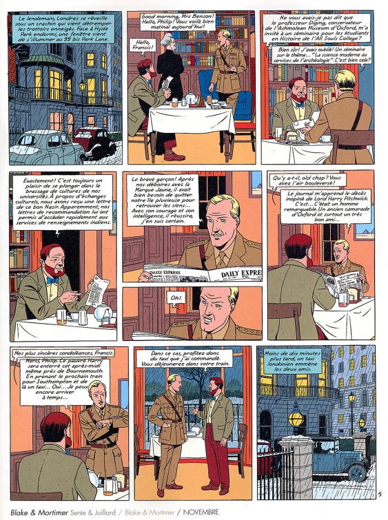 Blake et Mortimer entrent au musée - Le Courrier